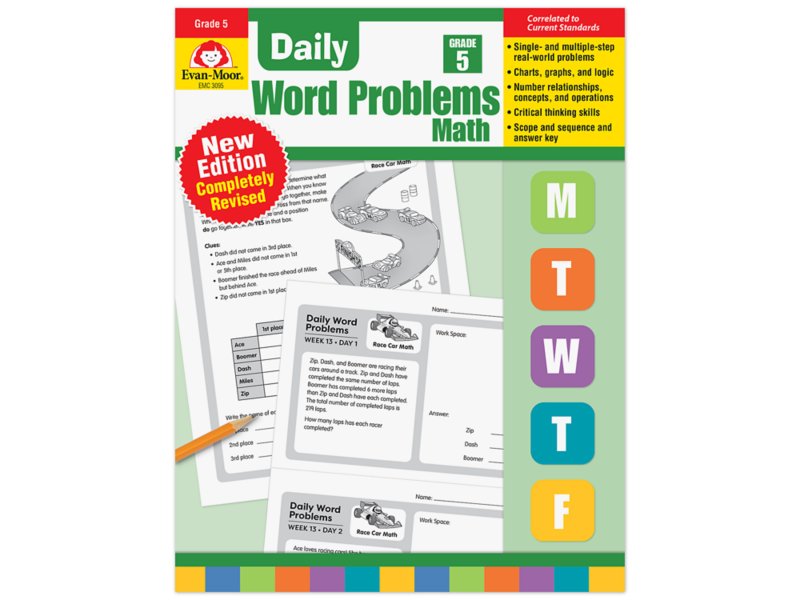 Daily Word Problems Workbook - Gr. 5 at Lakeshore Learning