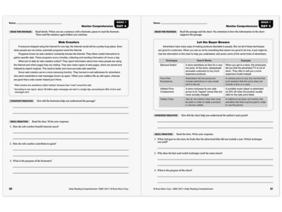 Daily Reading Comprehension Activities Workbook - Gr. 7 at Lakeshore ...