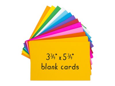 Bright Blank Flash Cards - Pack of 100 at Lakeshore Learning