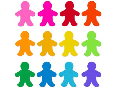 Colorful People Shape Mini Accents at Lakeshore Learning