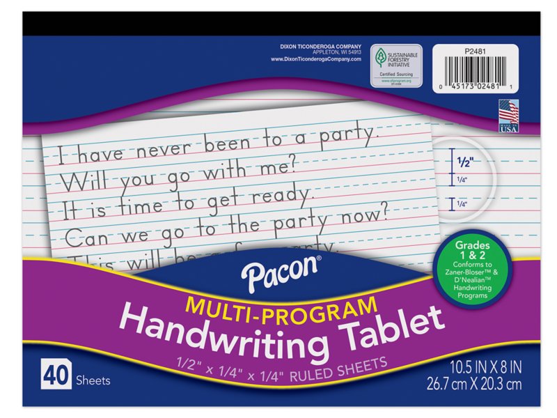Handwriting Tablet - Gr. 1-2 at Lakeshore Learning