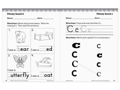 Phonics for Kindergarten Workbook at Lakeshore Learning