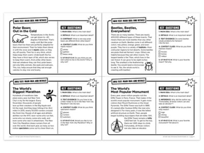Informational Text 100 Task Cards Workbook at Lakeshore Learning
