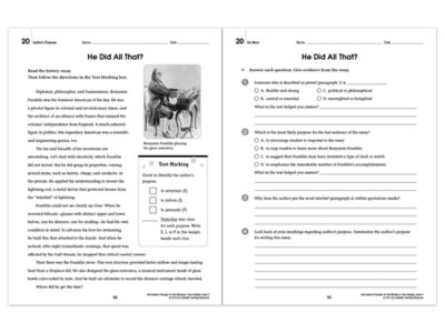 Text Marking & Close Reading Workbook - Gr. 5 at Lakeshore Learning