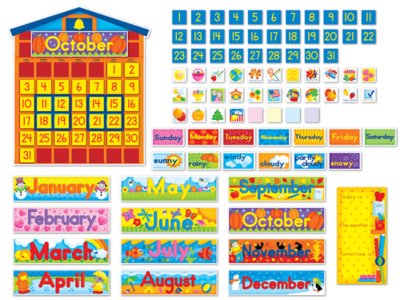 Schoolhouse Calendar Bulletin Board Set at Lakeshore Learning