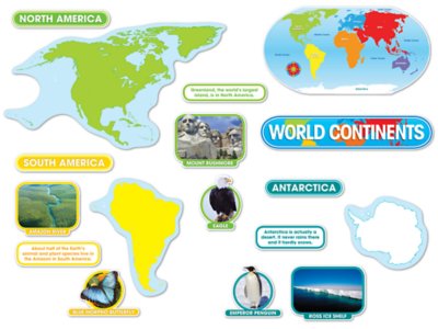 World Continents Bulletin Board Set at Lakeshore Learning