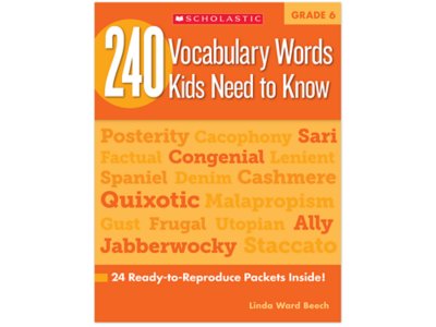 240 Words Kids Need to Know Workbook - Gr. 6 at Lakeshore Learning