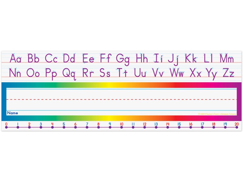 Alphabet Rainbow Reference Nameplates - Pre K-K at Lakeshore Learning