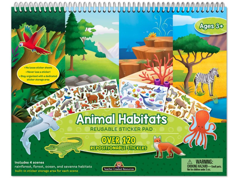 Animal Habitats Reusable Sticker Pad at Lakeshore Learning