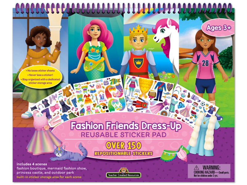 Fashion Friends Dress-Up Reusable Sticker Pad at Lakeshore Learning
