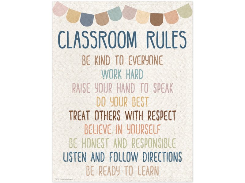 High School Classroom Rules Poster