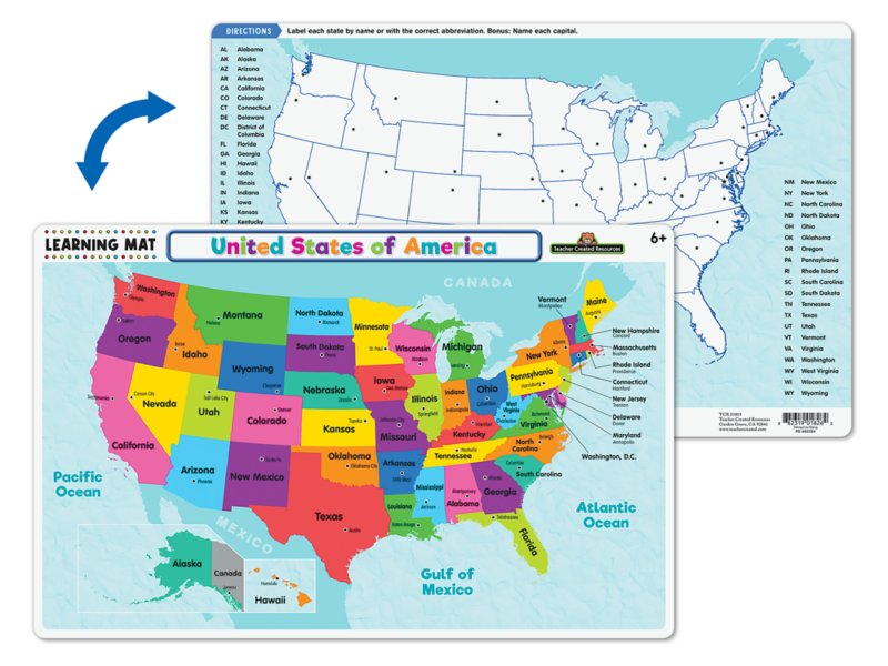 United States Learning Mat at Lakeshore Learning