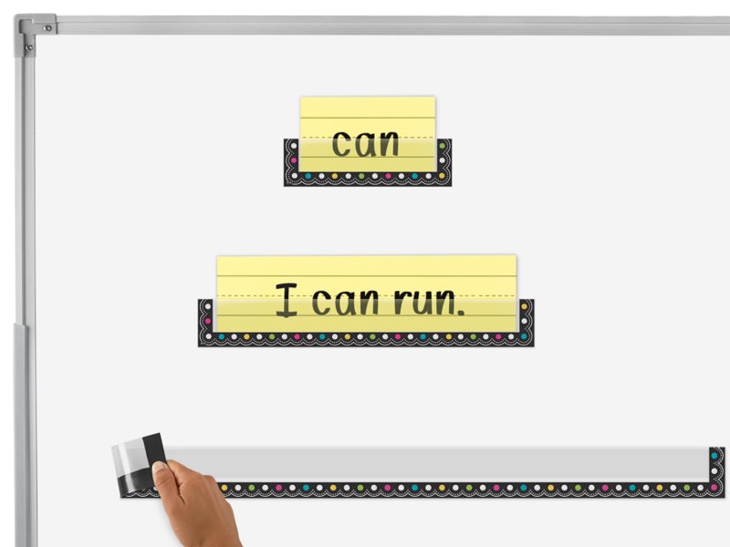 Chalkboard Brights Magnetic Sentence Strip Pockets at Lakeshore Learning
