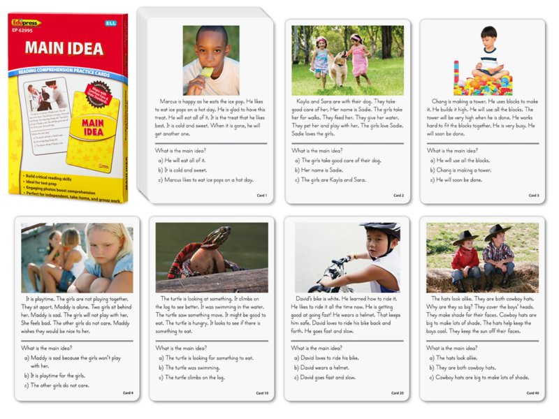 Main Idea Practice Cards - Gr. 1-2 at Lakeshore Learning