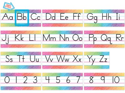 Scribble Traditional Manuscript Bulletin Board Set at Lakeshore Learning