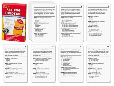 Reading for Detail Practice Cards - Gr. 2-3 at Lakeshore Learning
