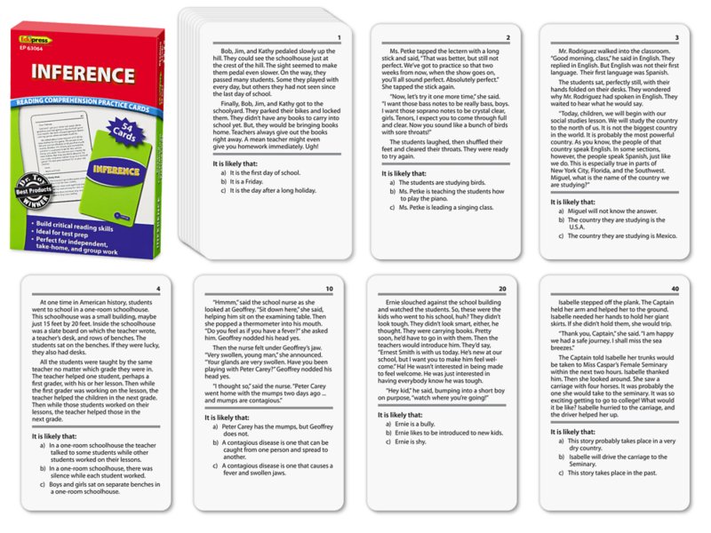 Inference Practice Cards - Gr. 3-5 at Lakeshore Learning
