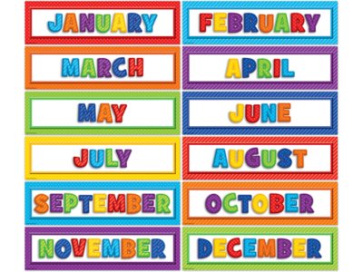 Playful Patterns Months of the Year Bulletin Board Set at Lakeshore ...
