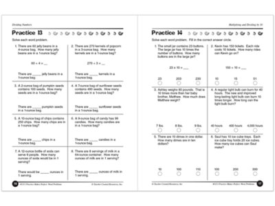 Word Problems Practice Workbook - Gr. 3 at Lakeshore Learning