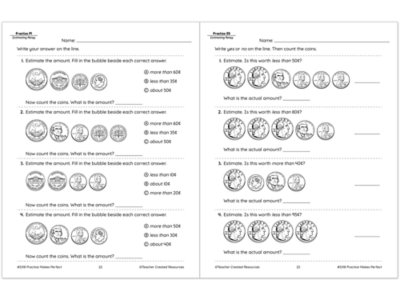 Money Practice Workbook at Lakeshore Learning