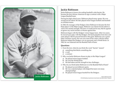 Black History Reading Comprehension Cards at Lakeshore Learning