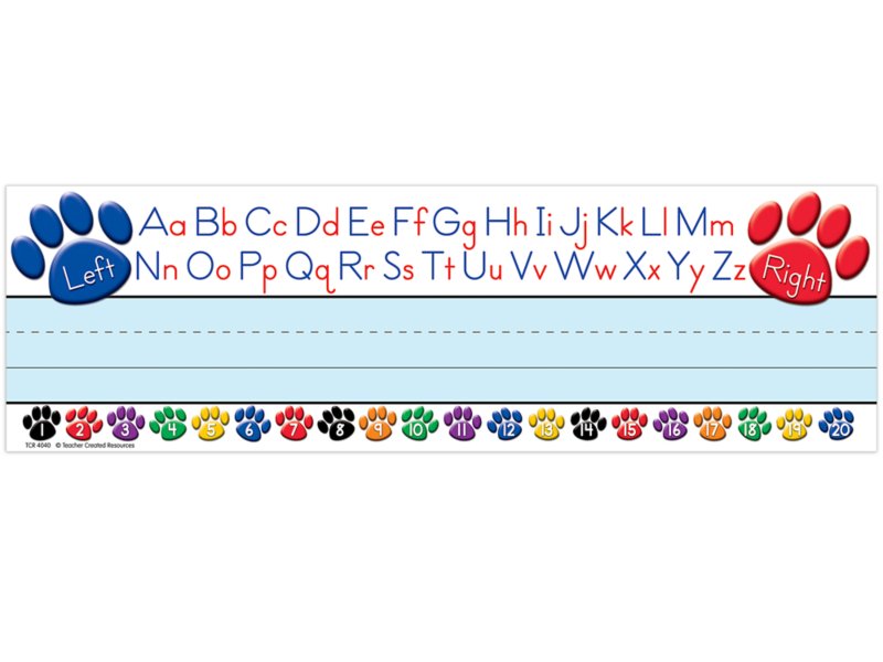 Paw Print Reference Nameplates - Pre K-K at Lakeshore Learning