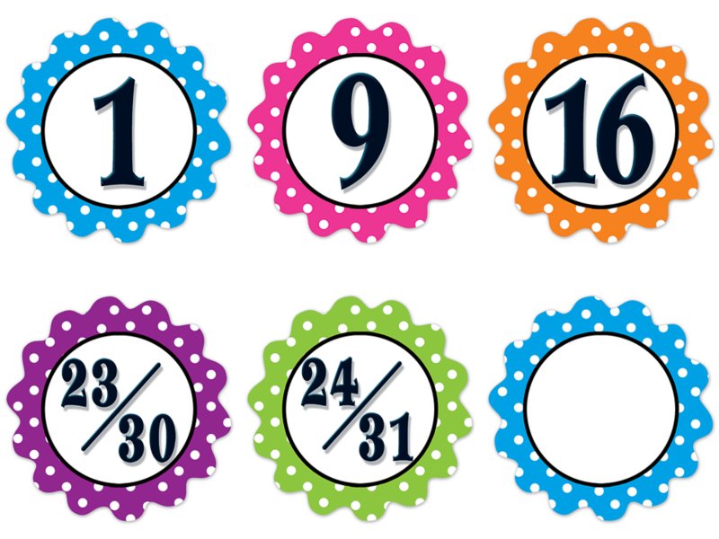 Polka Dot Calendar Mini Accents at Lakeshore Learning