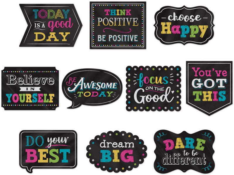 Chalkboard Brights Motivational Accents at Lakeshore Learning