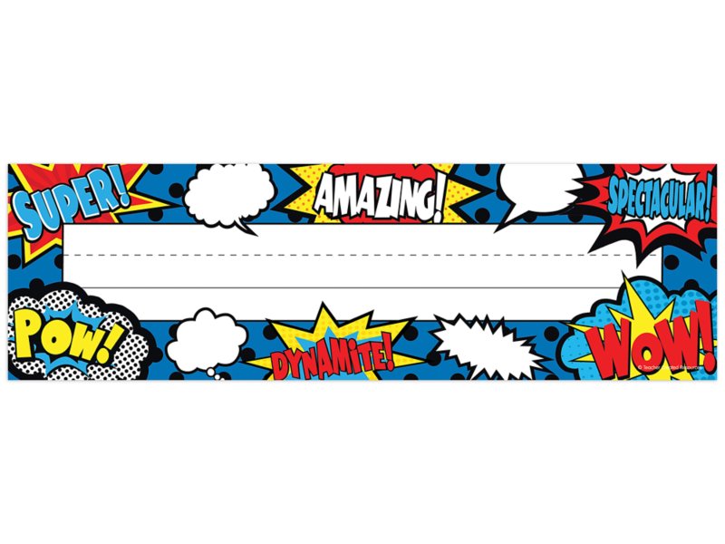 Superhero Nameplates at Lakeshore Learning