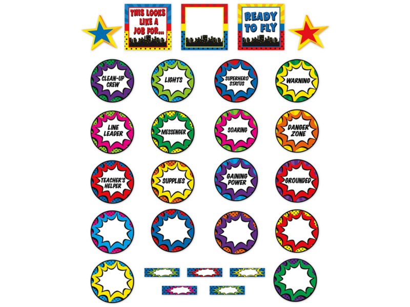 Superhero Classroom Management Bulletin Board Set at Lakeshore Learning