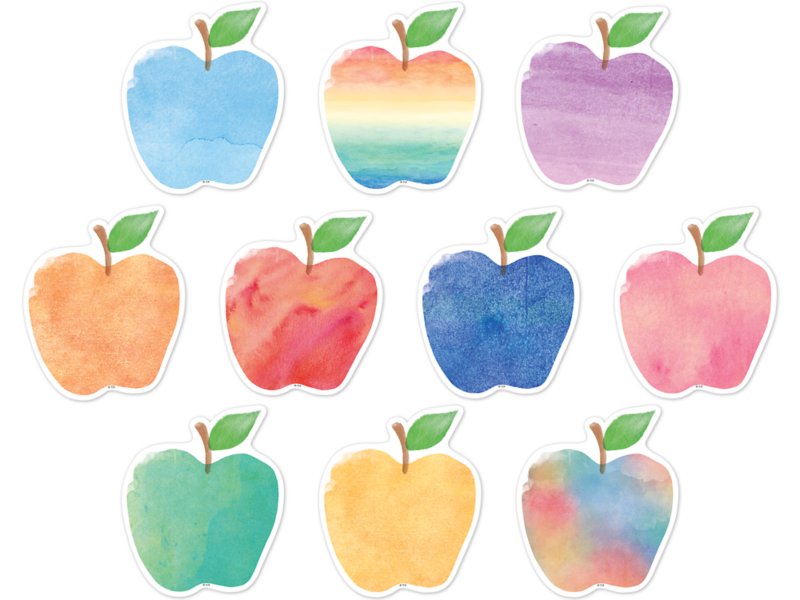 Watercolor Apple Accents at Lakeshore Learning