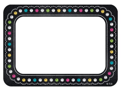 Chalkboard Brights Name Tags at Lakeshore Learning