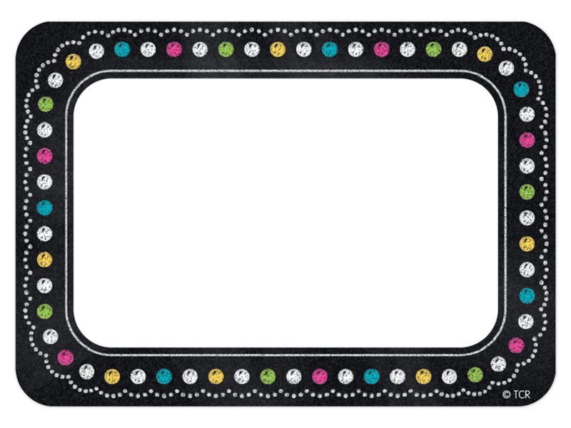 Chalkboard Brights Name Tags at Lakeshore Learning