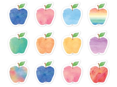Watercolor Apple Mini Accents at Lakeshore Learning
