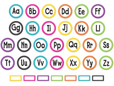 Polka Dot Word Wall Bulletin Board Set at Lakeshore Learning