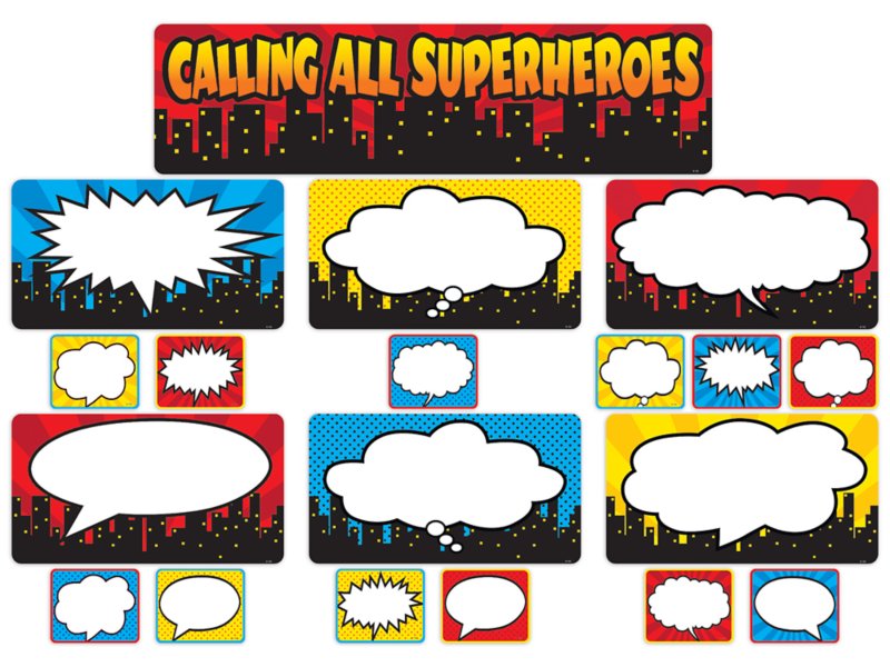 Superhero Bulletin Board Set at Lakeshore Learning