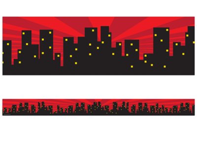 Superhero Word-Burst Border at Lakeshore Learning