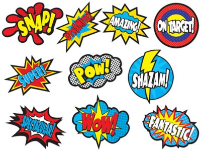 Superhero Word-Burst Accents at Lakeshore Learning