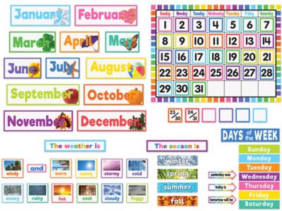 Colorful Calendar Bulletin Board Set at Lakeshore Learning