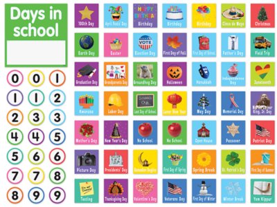 Colorful Calendar Bulletin Board Set at Lakeshore Learning