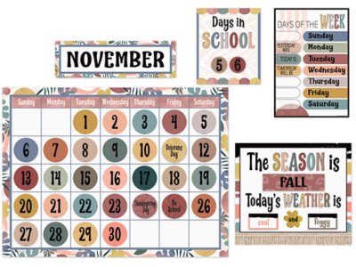 Wonderfully Wild Calendar Bulletin Board Set at Lakeshore Learning