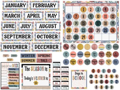 Wonderfully Wild Calendar Bulletin Board Set at Lakeshore Learning