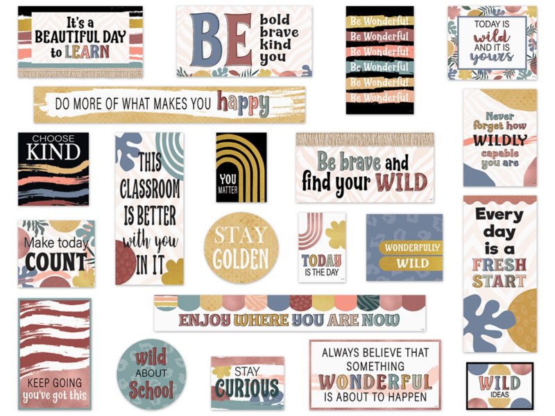 Wonderfully Wild Motivational Bulletin Board Set at Lakeshore Learning