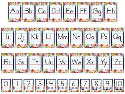 Wildflowers Alphabet Card Bulletin Board Set at Lakeshore Learning