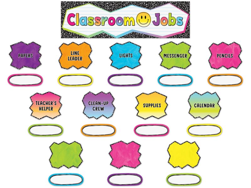 Brights 4Ever Classroom Jobs Bulletin Board Set at Lakeshore Learning