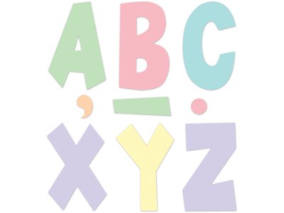 Pastel Pop 7" Punch-Out Letters at Lakeshore Learning