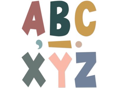 Wonderfully Wild 7" Punch-Out Letters at Lakeshore Learning