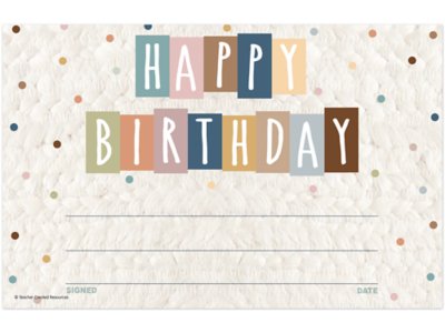 Everyone Is Welcome Birthday Certificates at Lakeshore Learning