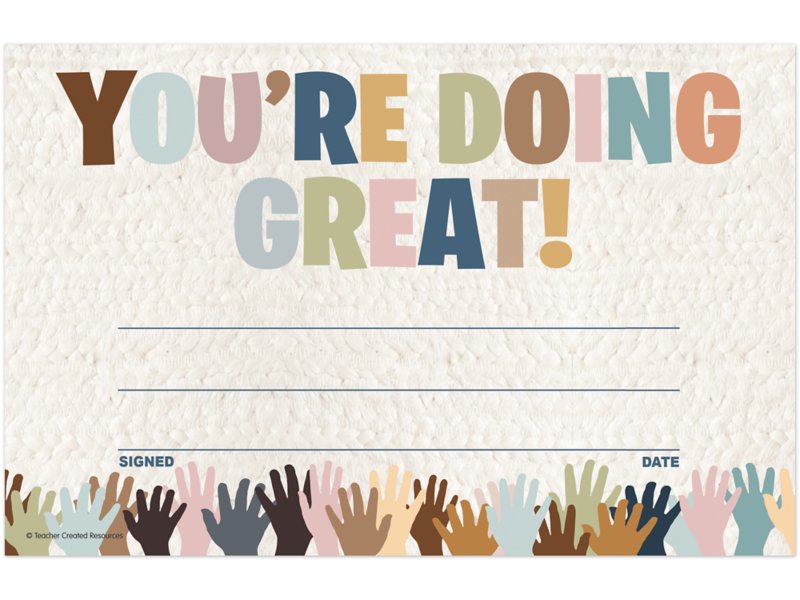 Everyone Is Welcome - You’re Doing Great! Awards at Lakeshore Learning