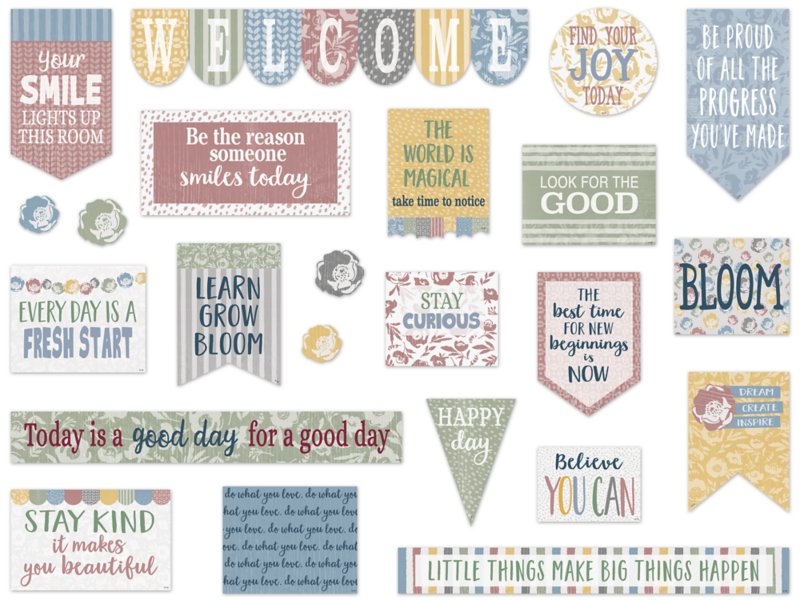 Classroom Cottage Motivational Bulletin Board Set at Lakeshore Learning